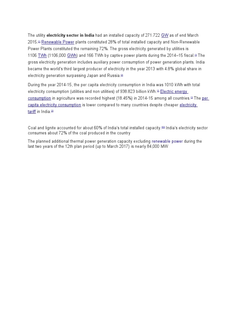 GW Renewable Power TWH GWH | PDF