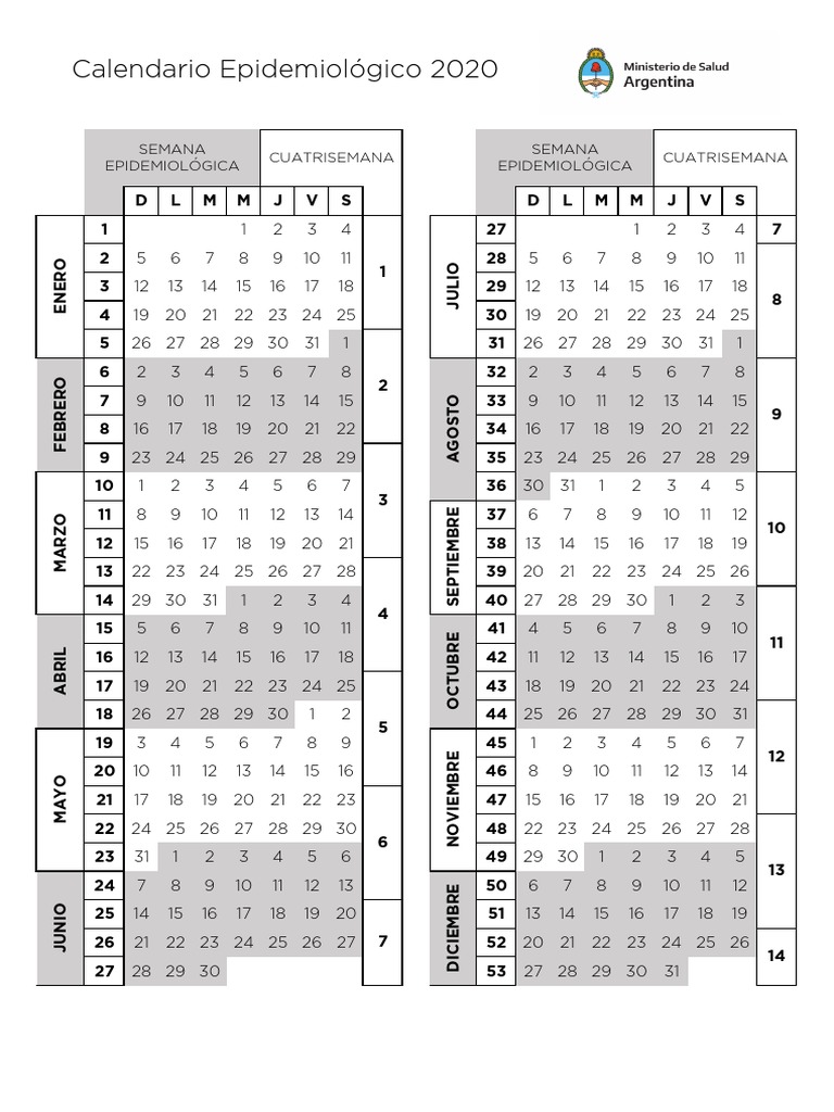 Calendario Epidemiológico 2020 | PDF | Violencia