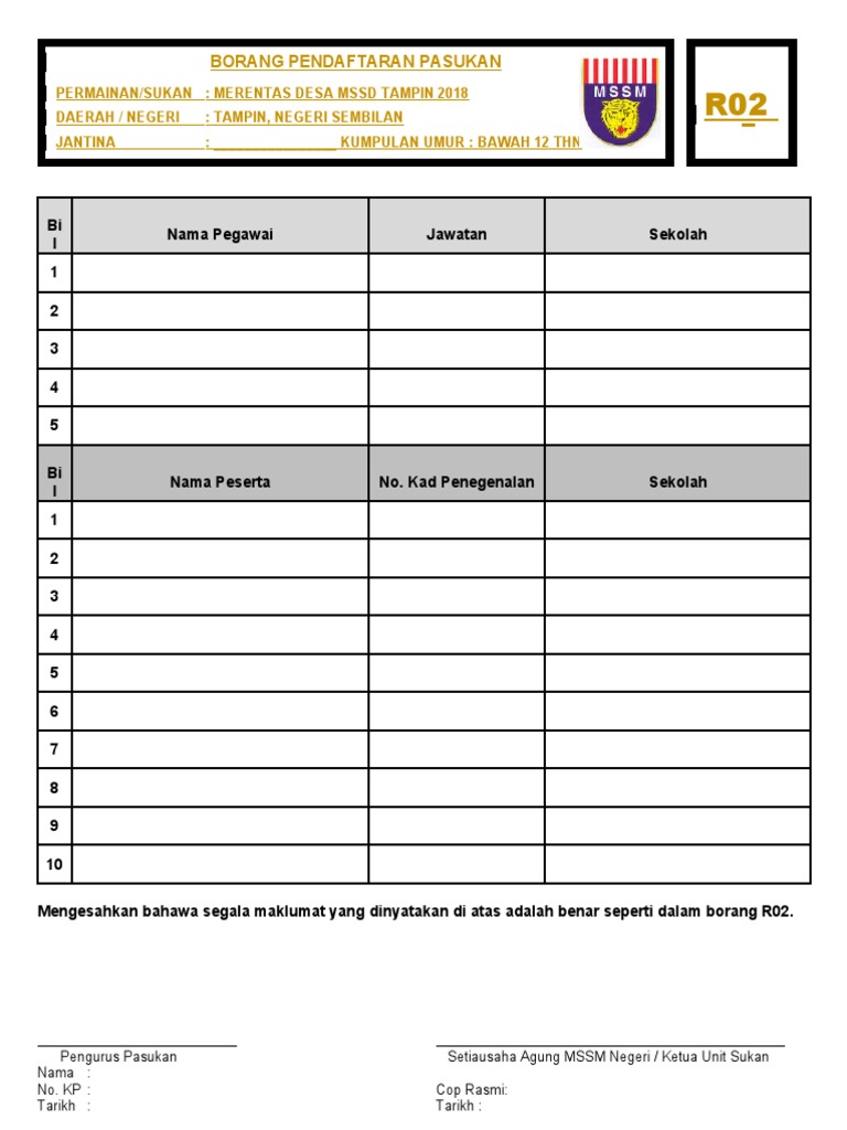 Borang R02 2018 | PDF