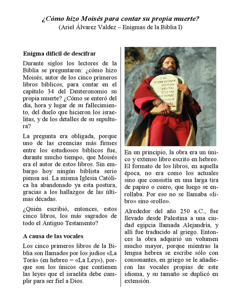 La muerte de Moisés en la Biblia | PDF | Tora | Moisés