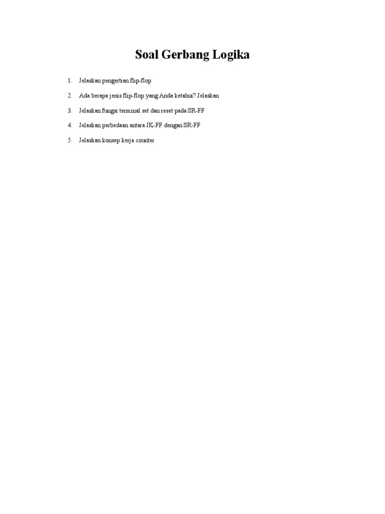 Soal Gerbang Logika 5 | PDF