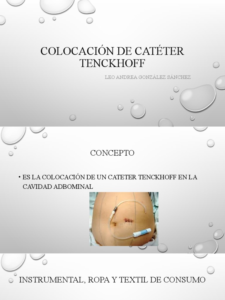 Colocación de Catéter Tenckhoff | PDF | Especialidades Medicas | Medicina