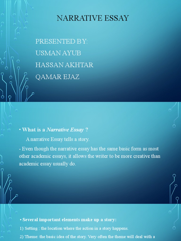 The Elements of an Effective Narrative Essay | PDF | Essays | Narrative