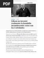 Invento de La Bombilla | PDF | Bombilla incandescente | Thomas Edison