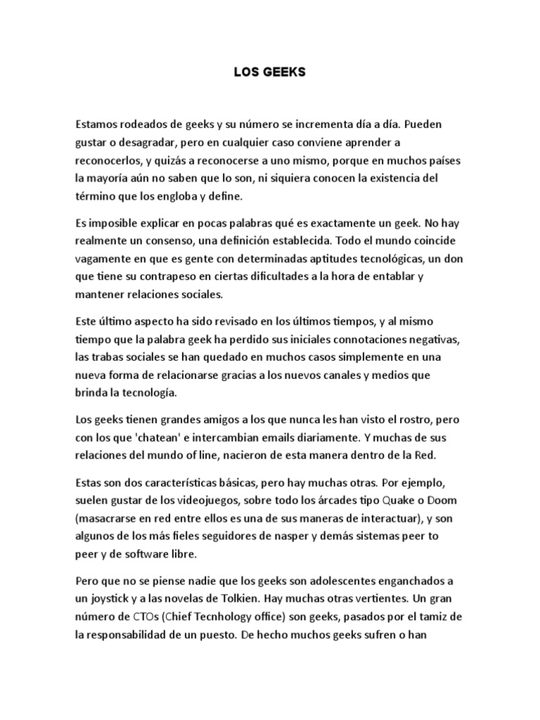 Geek Cuadro | PDF | Informática y tecnología de la información | Science