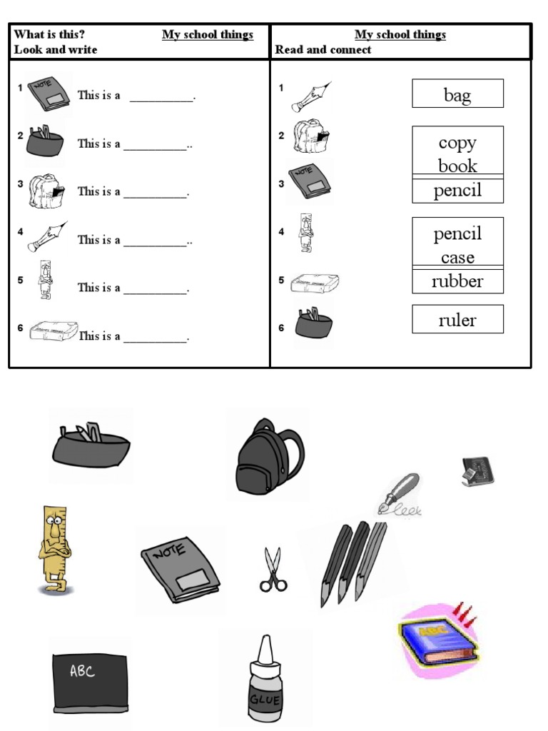 School Things Activities | PDF