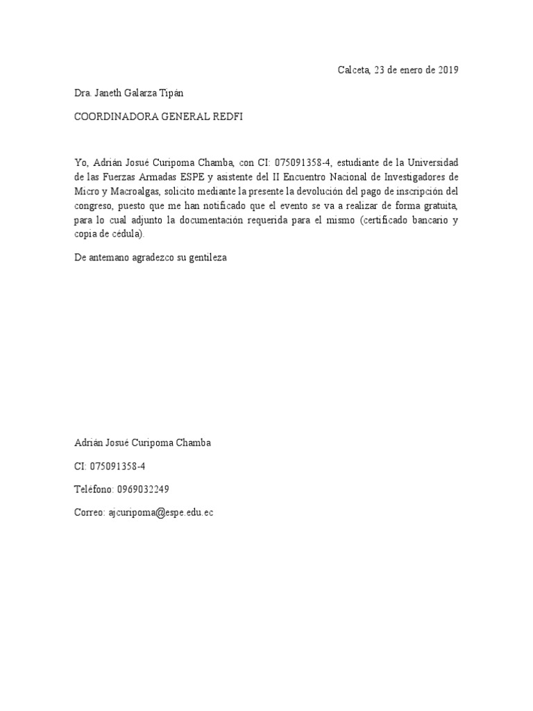 Oficio Redfi | PDF
