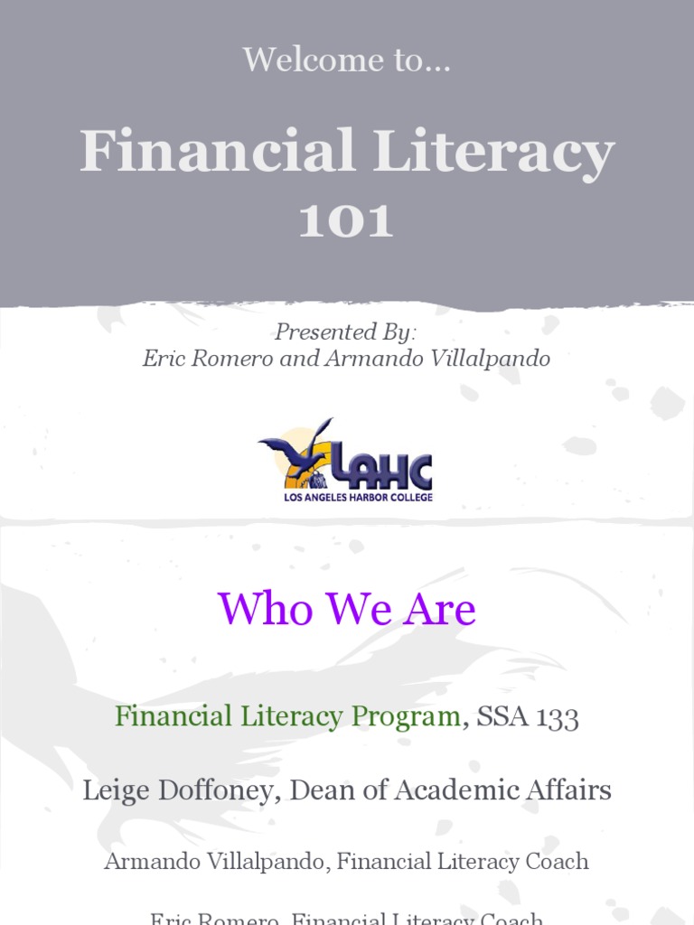 FYE Financial Literacy Presentation | PDF | Business