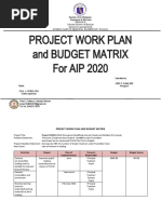 Sample Project Workplan and Budget Matrix | PDF