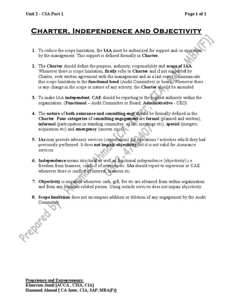 CIA Part 1 Unit 2 Axiom | PDF