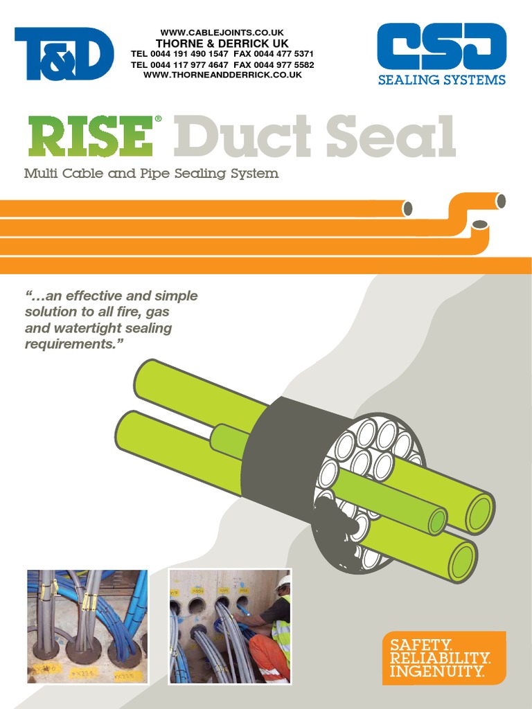 Duct Seal: Multi Cable and Pipe Sealing System | PDF | Duct (Flow) | Gases