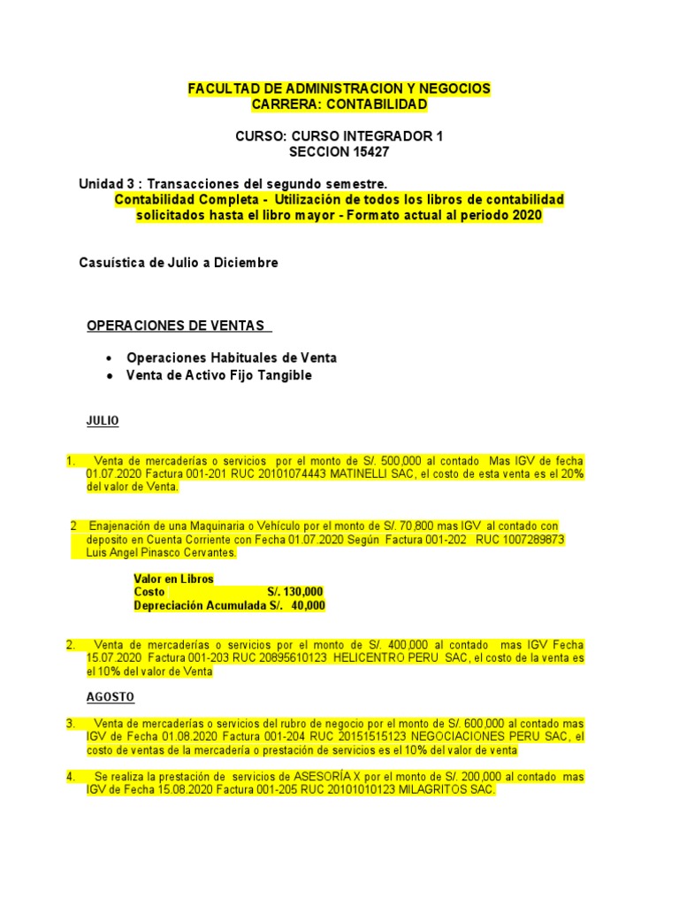 CASUIST SECCION 15427 - 2do. SEMESTRE - UNIDAD 3 | PDF | Arrendamiento ...