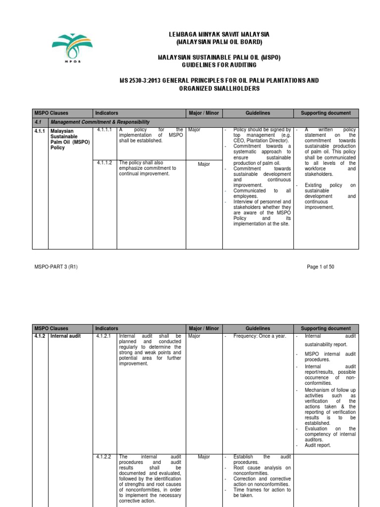 MSPO-Guidance-Part-3 - 030316 - Edited Sarawak | PDF | Regulatory ...