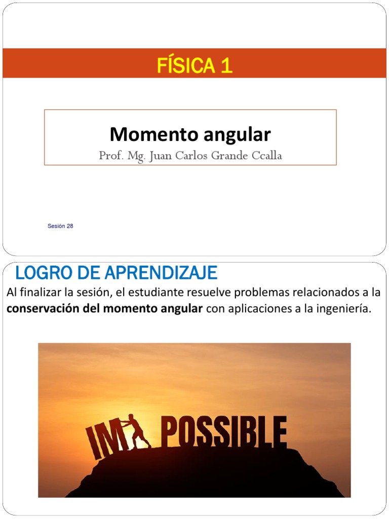 Conservación del Momento Angular | PDF | Momento angular | Rotación