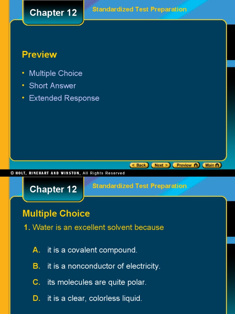 Preview: Multiple Choice Short Answer Extended Response | PDF ...