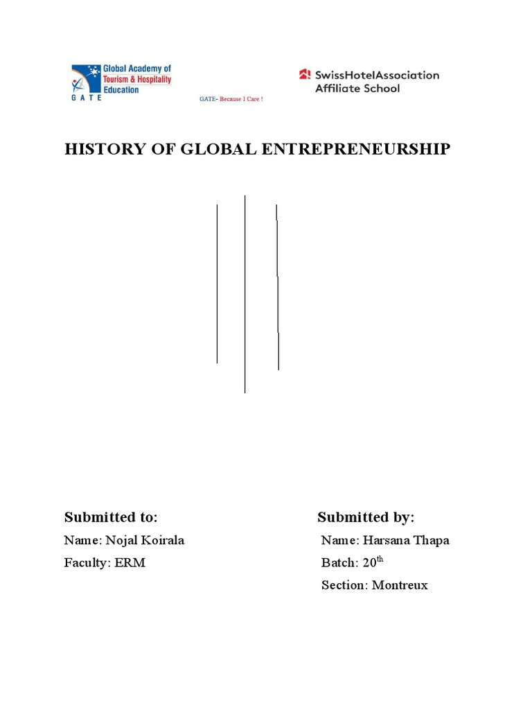 History of Global Entrepreneurship | PDF