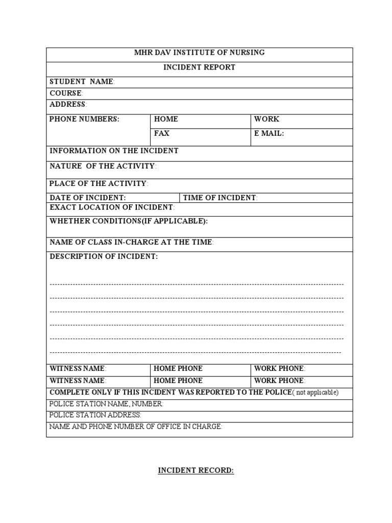 Topic 13 INCIDENT REPORT | PDF | Nursing Home Care | Nursing