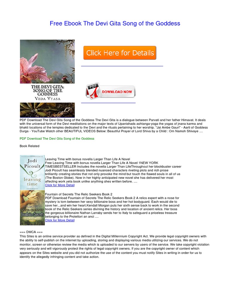 Free Ebook The Devi Gita Song of The Goddess | PDF | Devi | Copyright ...