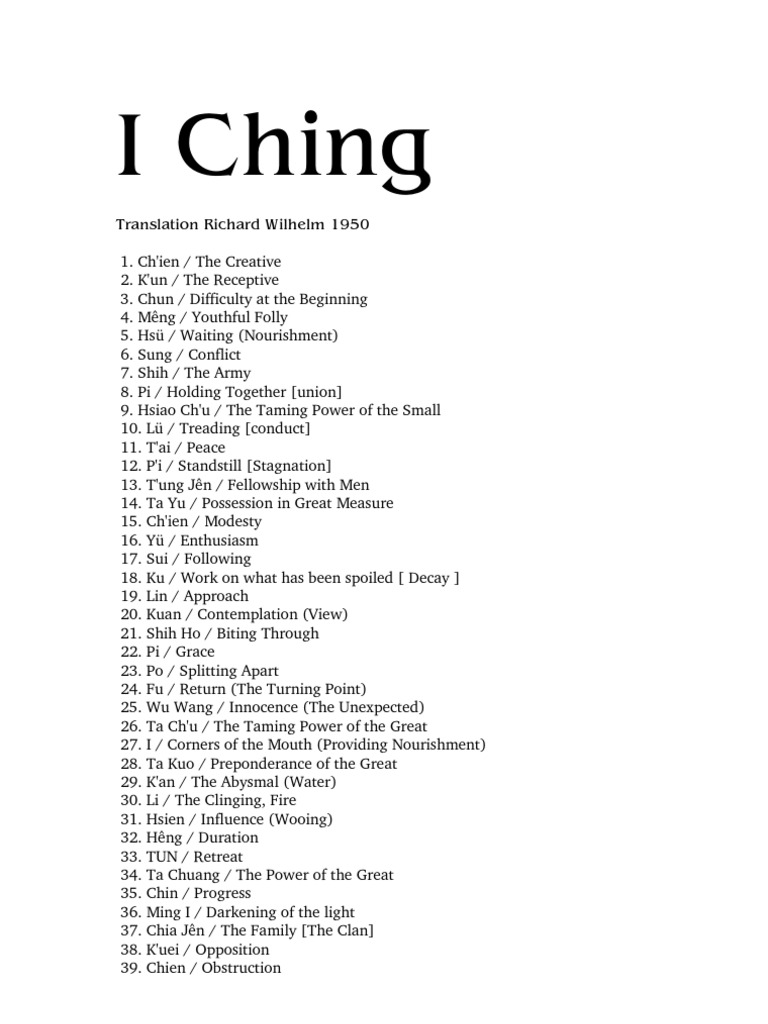 I Ching | PDF