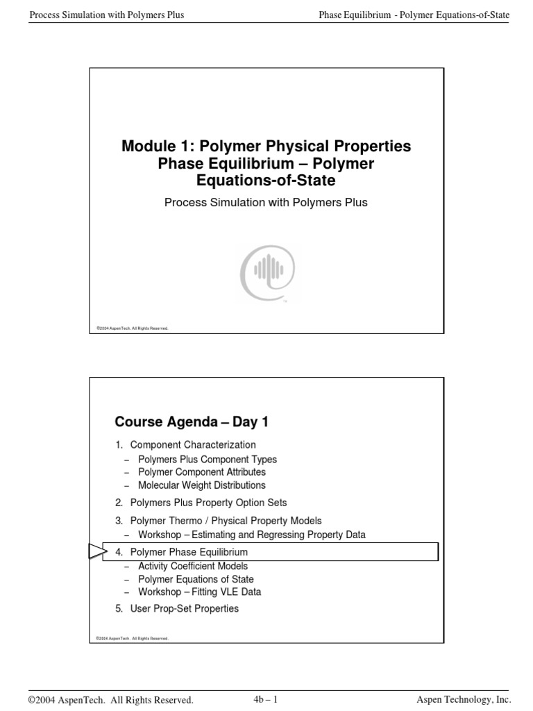 Module 1: Polymer Physical Properties Phase Equilibrium - Polymer ...