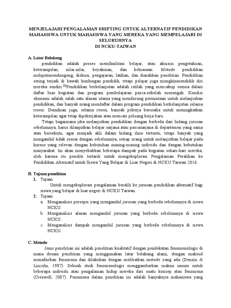 Contoh Mini Research Kualitatif - En.id | PDF