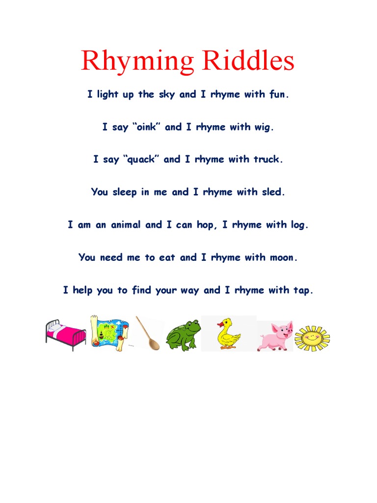 Rhyming Riddles | PDF