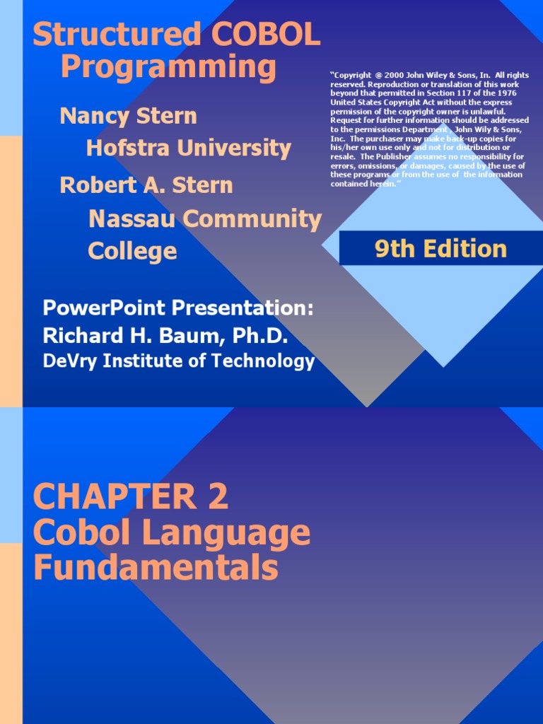 Structured COBOL Programming: Nassau Community College | PDF | Computer Programming | Computer ...
