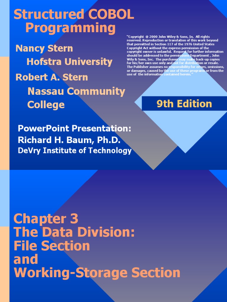 Structured COBOL Programming: Nassau Community College | Download Free PDF | Input/Output ...