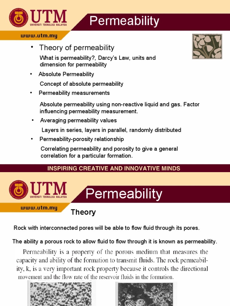 Chapter 3 Permeability Part 1 Pdf Permeability Earth Sciences