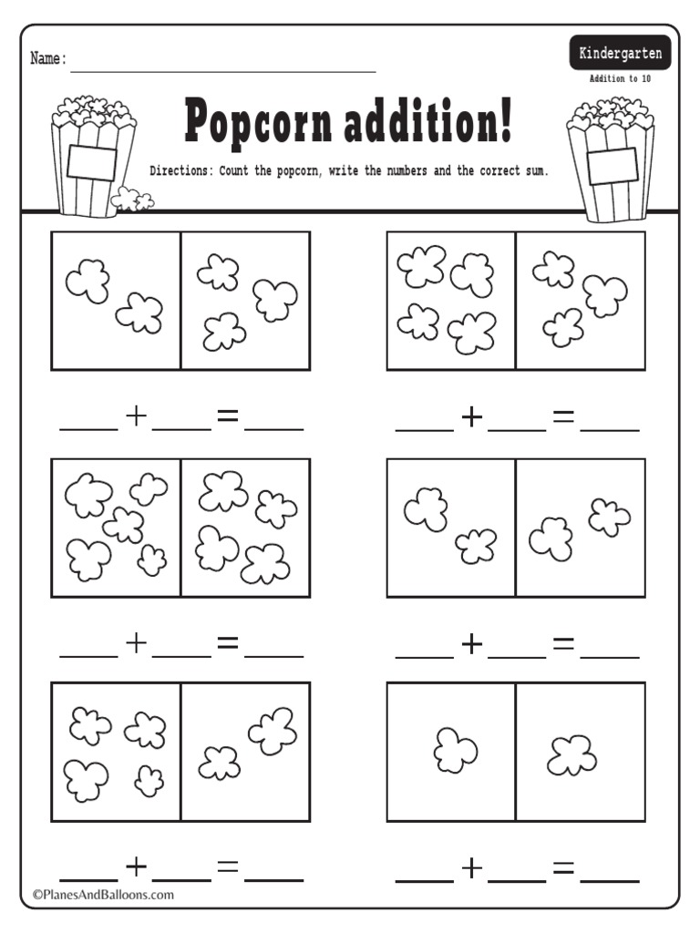 Popcorn Addition To 10 | PDF