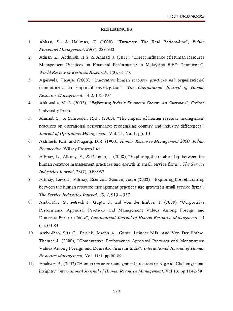 14 References | PDF | Human Resource Management | Human Resources