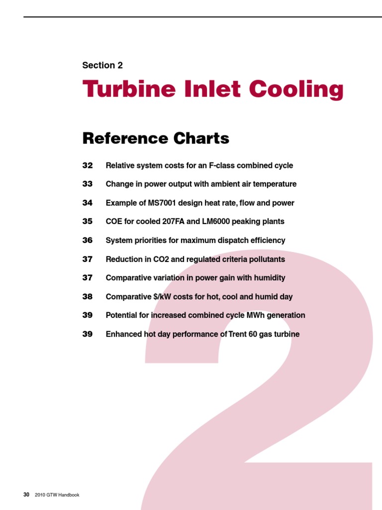 Turbine Inlet Cooling: Reference Charts | PDF | Gas Turbine | Air ...