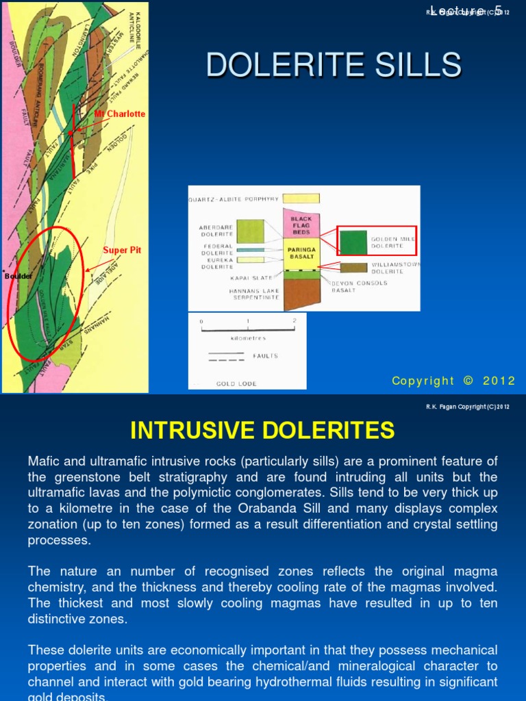 Lecture 5 Dolerite Sills 2008 | PDF | Basalt | Magma