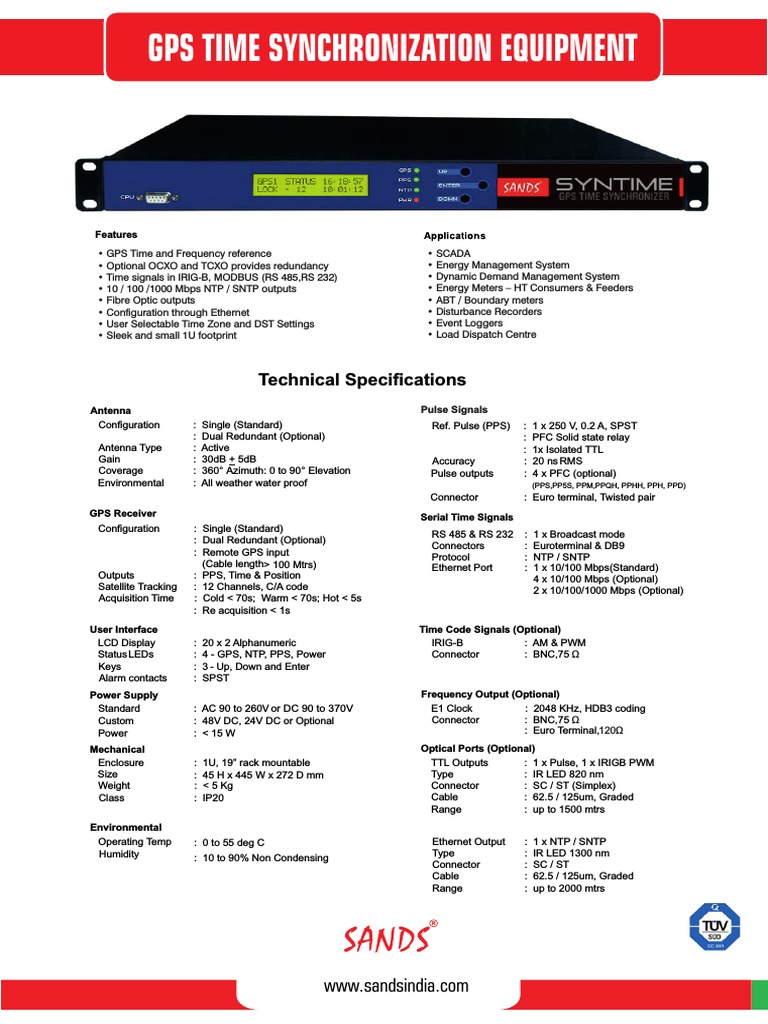 GPS Time Sync Equipment Overview | PDF | Global Positioning System ...