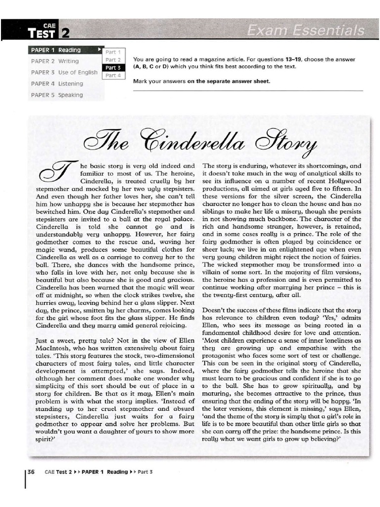 CAE Reading 01 | PDF