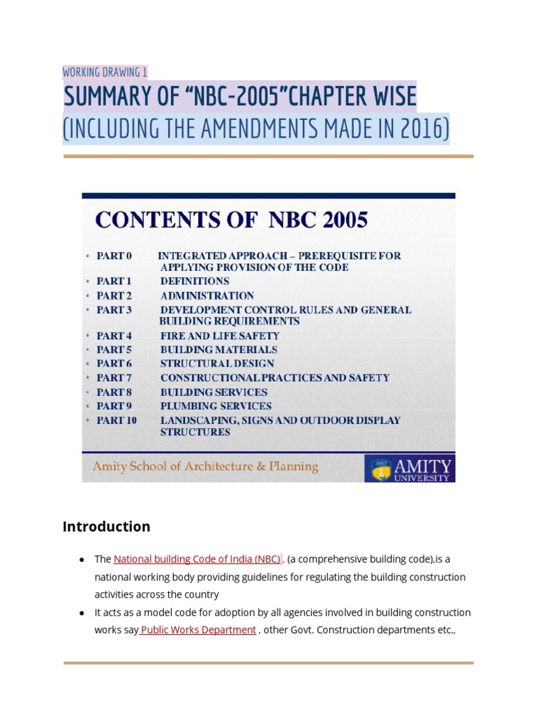 NBC 2005 Overview and Guidelines | PDF | Building Code | Ventilation ...