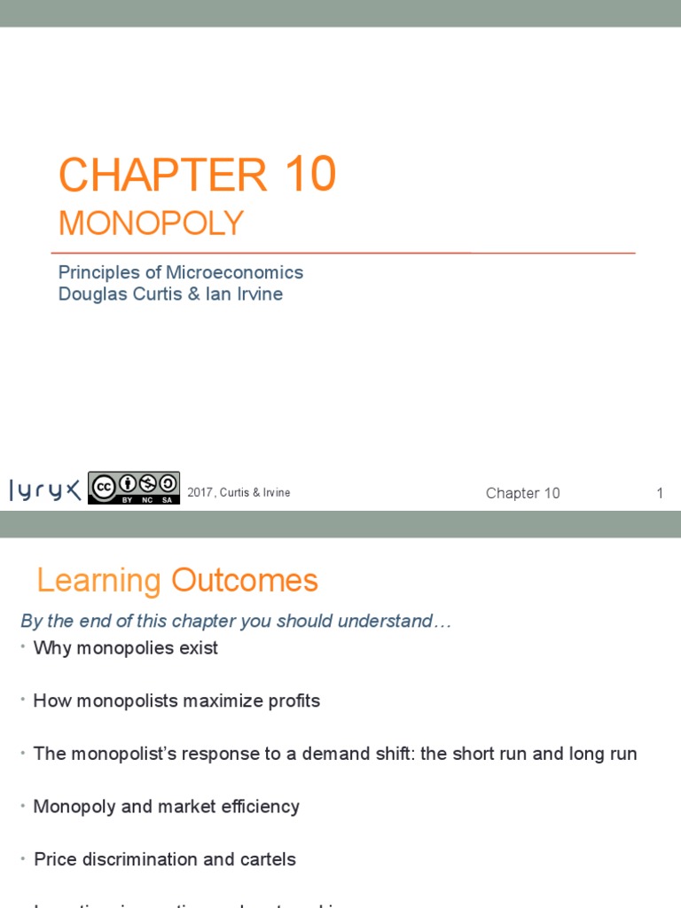 Monopoly: Principles of Microeconomics Douglas Curtis & Ian Irvine ...
