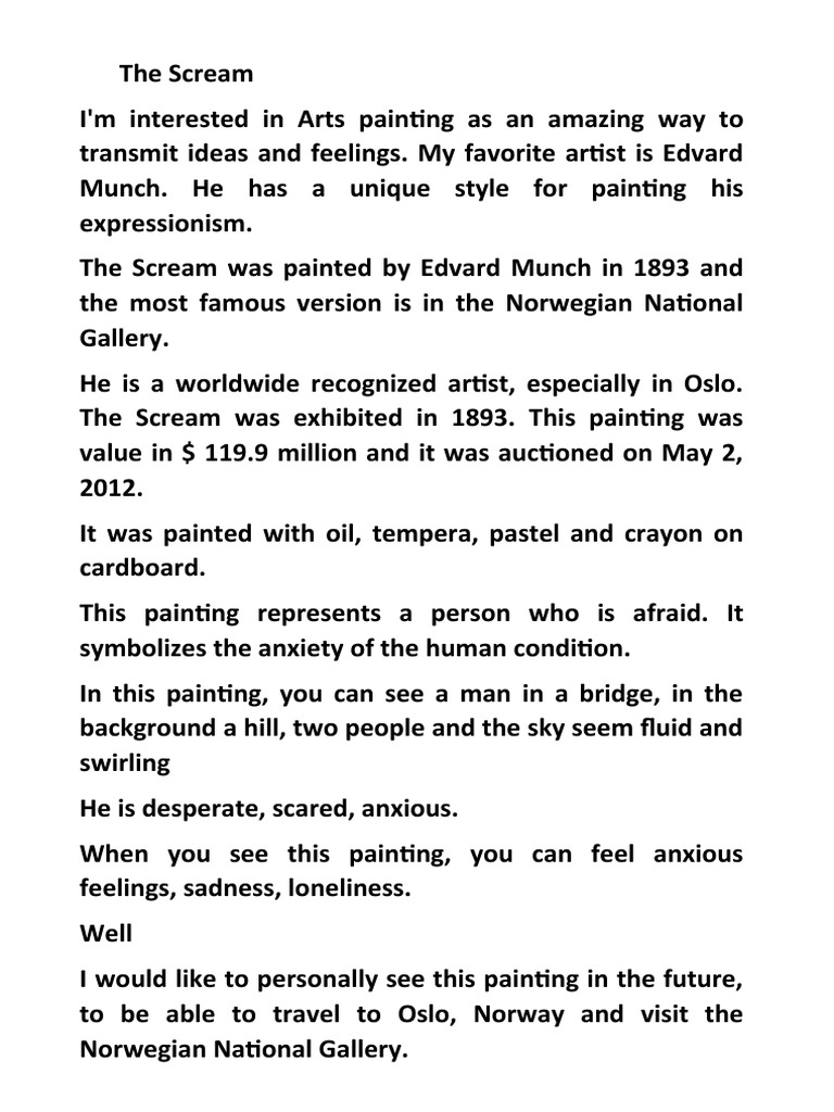 The Scream: Edvard Munch's Iconic Expressionist Masterpiece Capturing ...