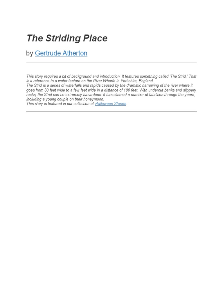 The Striding Place: Gertrude Atherton | PDF