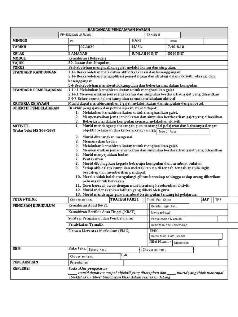 RPH M26 Hari Rabu | PDF