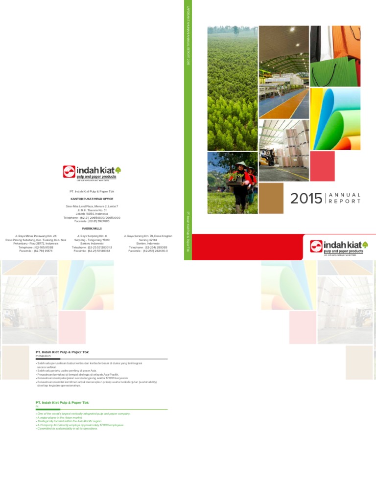 INKP - Annual Report - 2015 | PDF | Dividend | Equity (Finance)