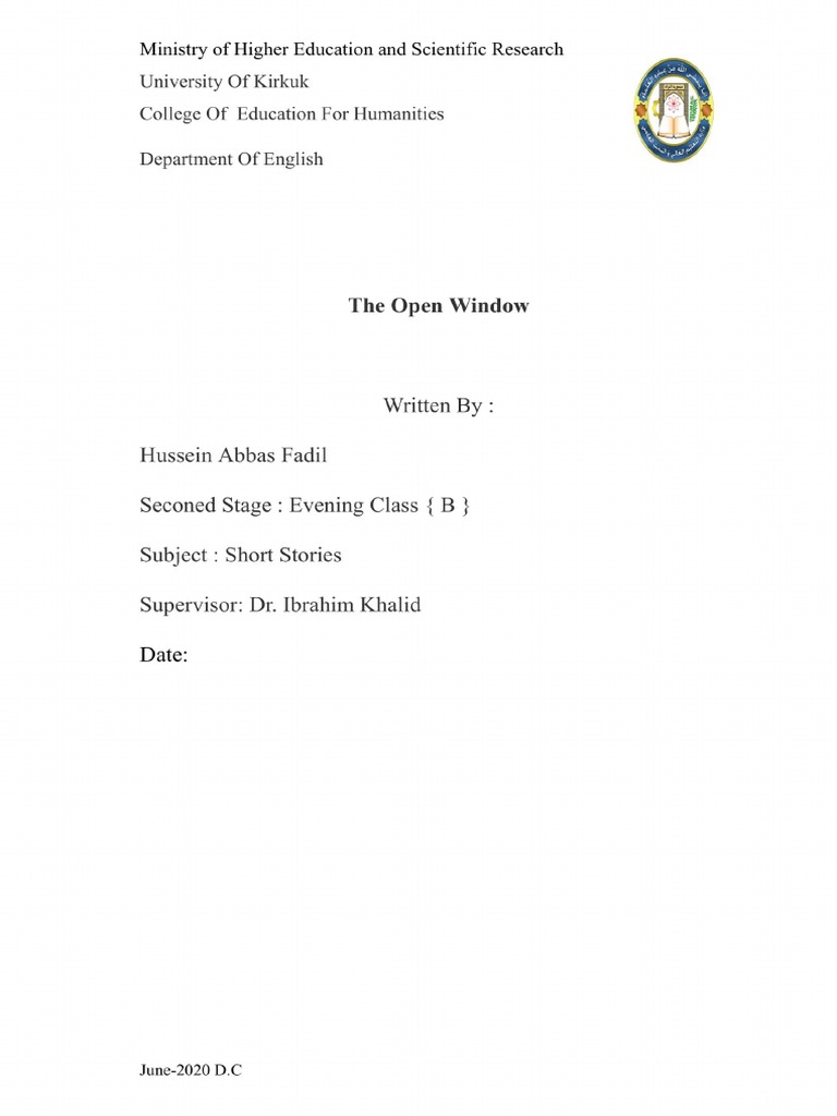 The Open Window PDF | PDF