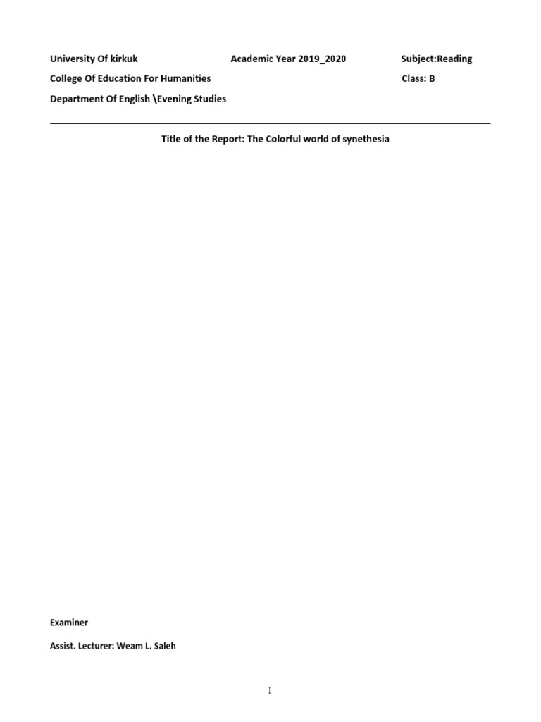 The Colorful World of Synesthesia PDF | PDF | Perception | Epistemology