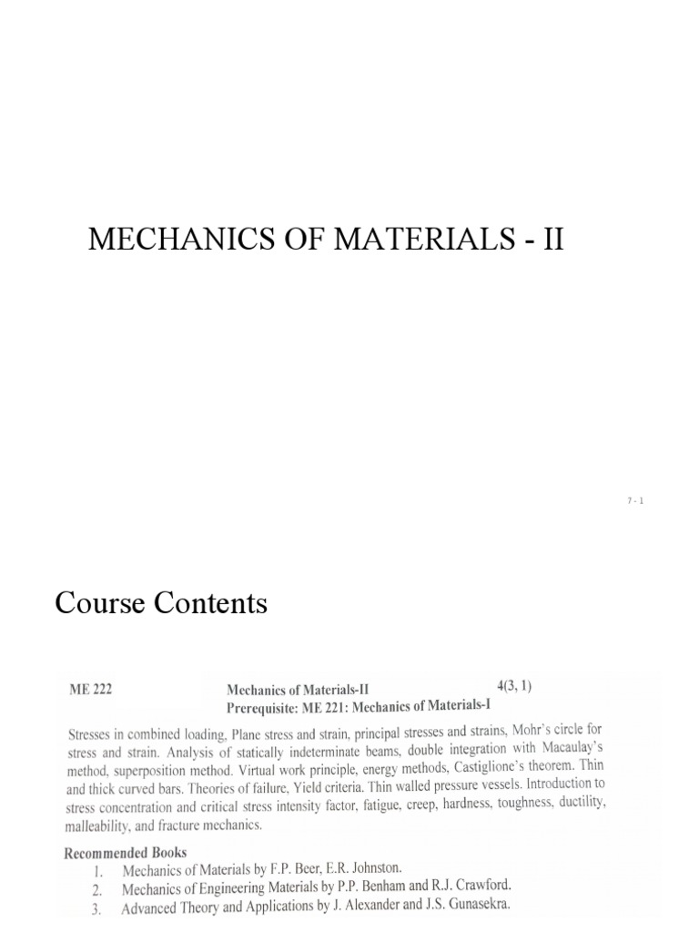 Mechanics of Materials - Ii | PDF | Stress (Mechanics) | Fracture
