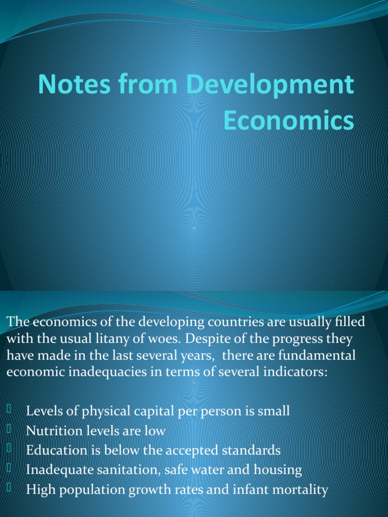 Notes On Development Economics | PDF | Development Economics ...