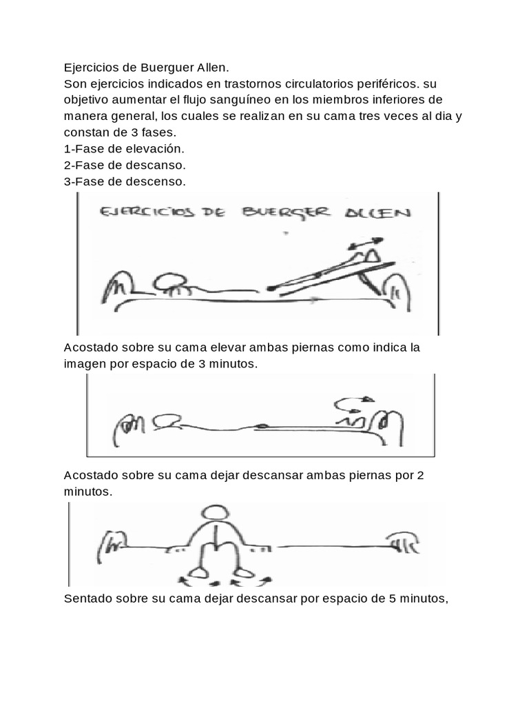 Ejercicios de Buerguer Allen para Circulación | PDF