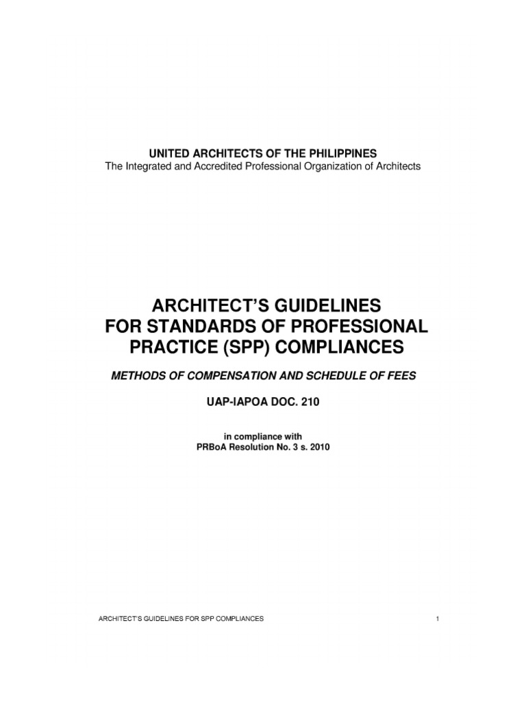 2014 Architects Guidelines (As Submitted To PRBOA) PDF | PDF