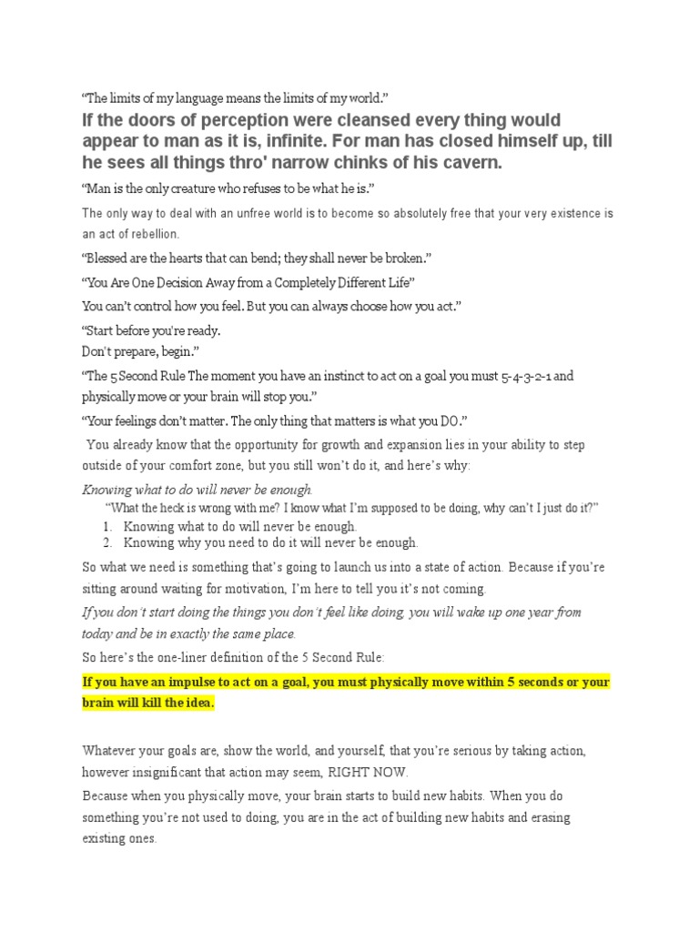 TRIGGER 1 Quotes | PDF | Motivation | Motivational