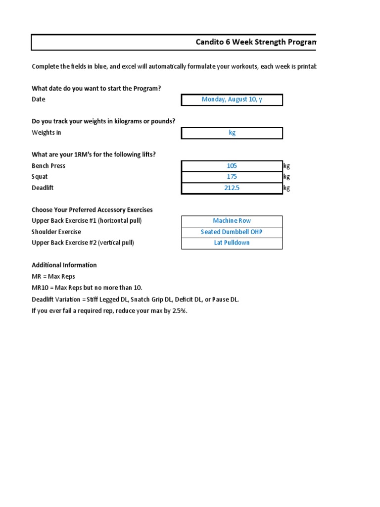 Candito 6 Week Program | PDF | Athletic Sports | Sports