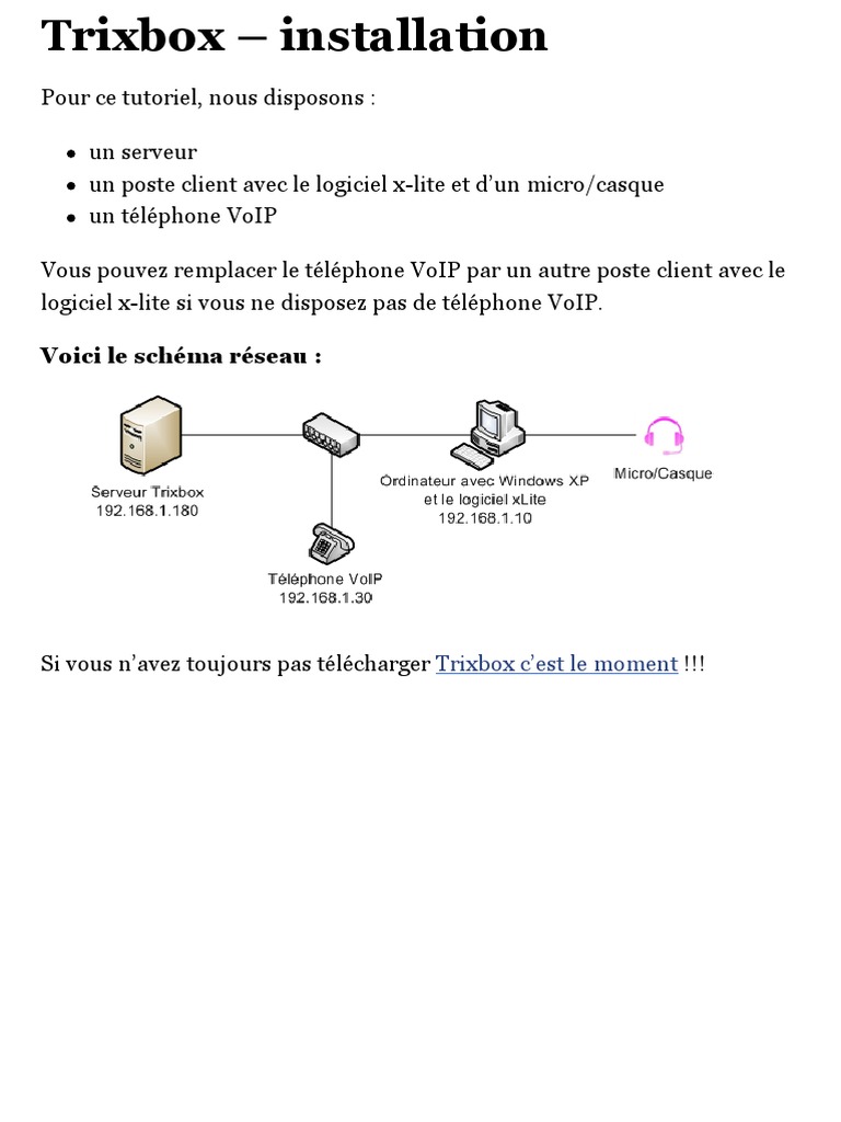 Trixbox - Installation - Tuto-Linux | PDF
